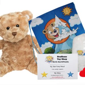 Make Your Own Stuffed Animal 16" "Twist Bear No Sew - Kit with Cute Backpack!