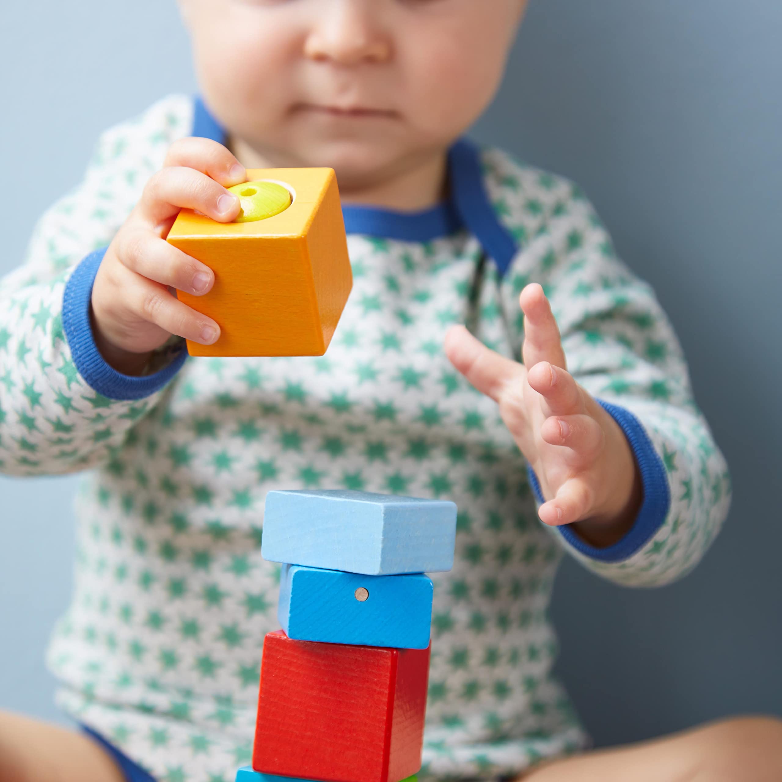 HABA Fun with Sounds Wooden Discovery Blocks with Acoustic Sounds (Made in Germany)