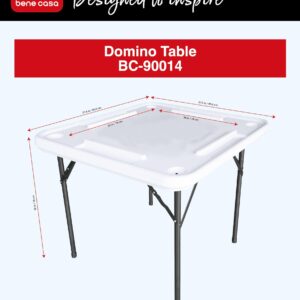 Benecasa Blow Mold Domino Game Table