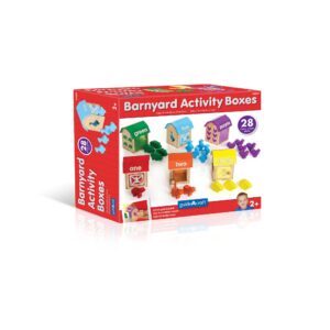 Guidecraft Barnyard Activity Boxes -21 Colorful Animal Blocks, Kids Preschool Learning and Development Toy