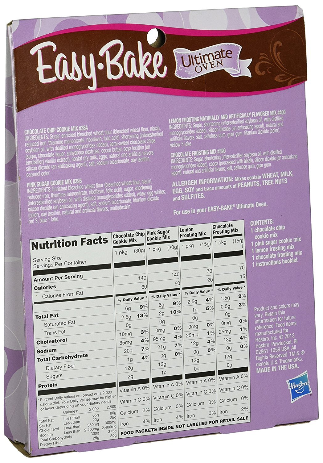 Easy Bake 5000 Ultimate Oven Chocolate Chip & Pink Sugar Cookies Refill Pack Playset