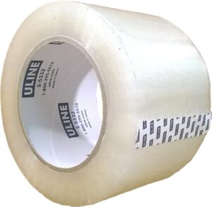 uline clear 2 mil industrial tape, 4 rolls, 1 x 3" x 110 yd