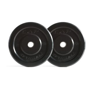 cap barbell bumper plate set, 90-pound