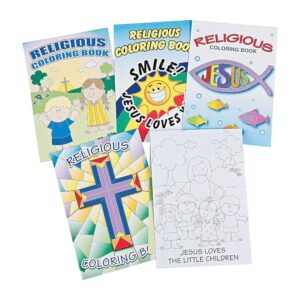 fun express bible coloring book for kids - elevate sunday school, vbs with set of 72 engaging religious christian coloring book for kids - coloring the path of faith, enriching faith education