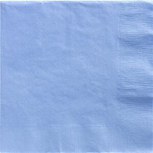 amscan pastel blue 2-ply paper dinner napkin big party pack, 50 ct.