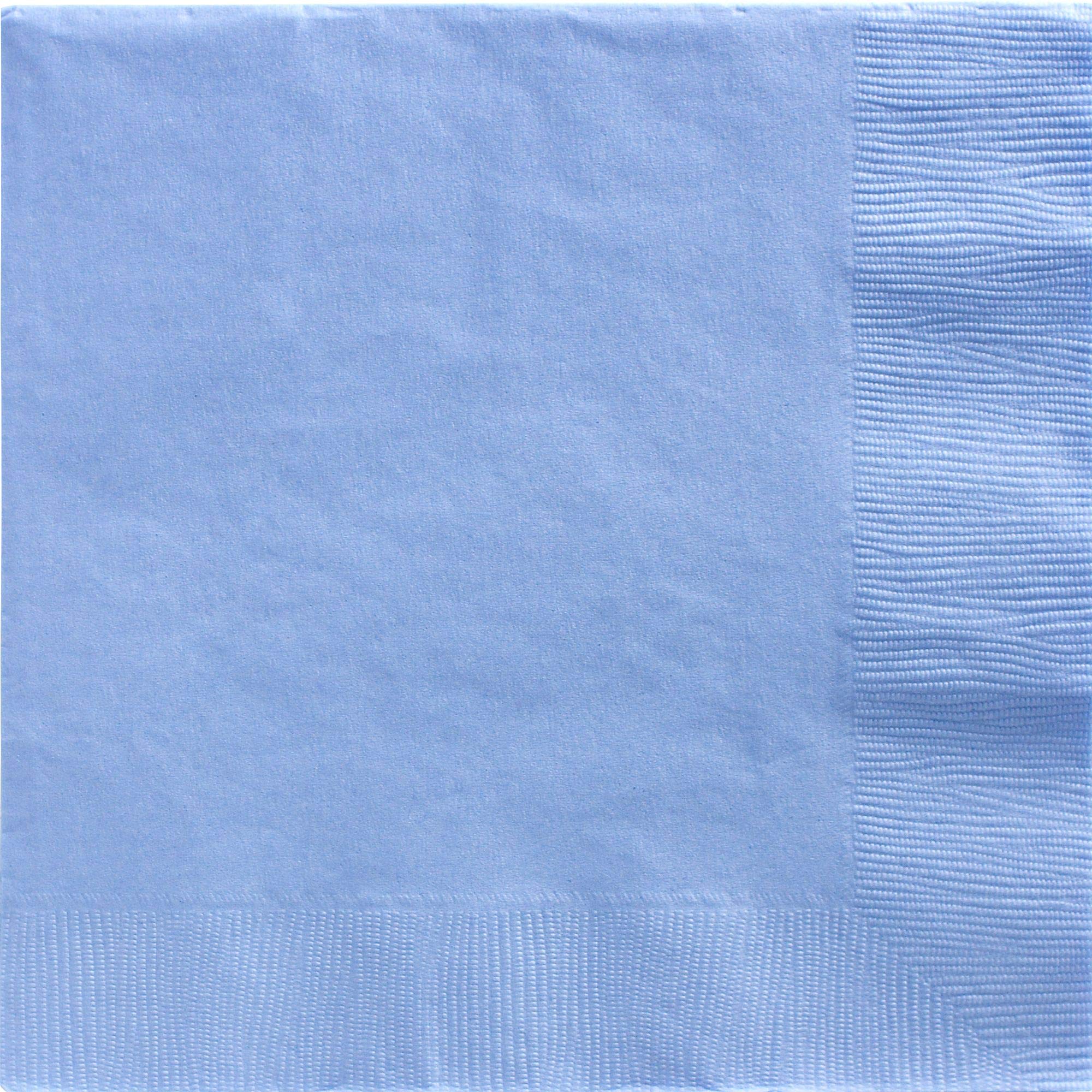 Amscan Pastel Blue 2-Ply Paper Dinner Napkin Big Party Pack, 50 Ct.