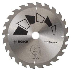 bosch 2609256b57 standard circular saw blade with 24 teeth/carbide/184 mm diameter bore with 20/16 mm reduction ring/2.2 mm cutting width