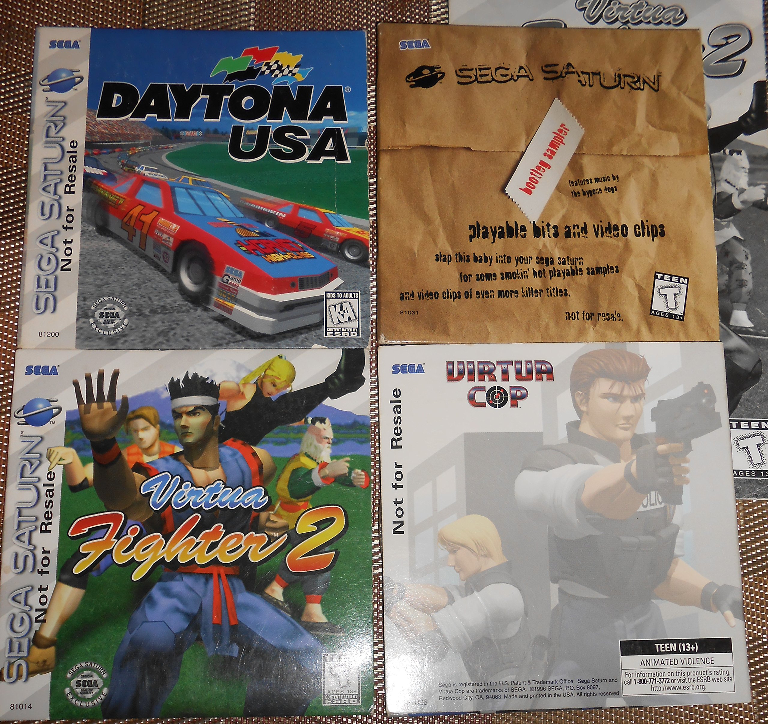 Sega Saturn 3 Free Games Promo NIB (Virtua Fighter 2/Virtua Cop/Daytona USA)