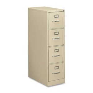 hon 310 series vertical files w/locks-4 drawer file, vertical, letter, 15"x26-1/2"x52", putty