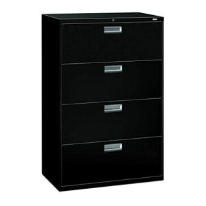 600 series 36"w 4-drawer file finish: black