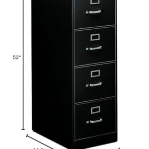 HON 310-Series 4-Drawer Legal File, Black