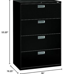 600 Series 36"W 4-Drawer File Finish: Black