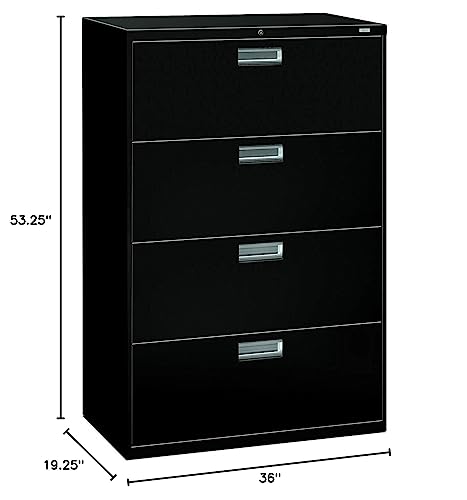 600 Series 36"W 4-Drawer File Finish: Black