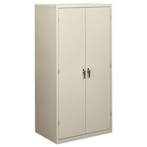 hon brigade 5-shelf storage cabinet, adjustable shelves, 72"h x 36"w x 24 1/4"d, light gray