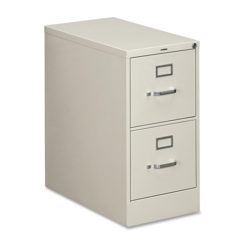 HON 310 Series Vertical Files w/Locks-2 Drawer File, Vertical, Letter, 15"x26-1/2"x29", Light Gray