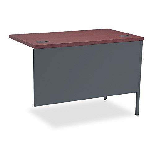 HON Metro Classic Charcoal Finish Laminate Left Return with 1 Box/1 File Drawer, 42"W, Mahogany