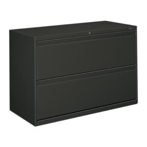 hon 800 series lateral files w/ locks-2-drawer, lateral, with lock, 42"x19-1/4"x28-3/8", charcoal