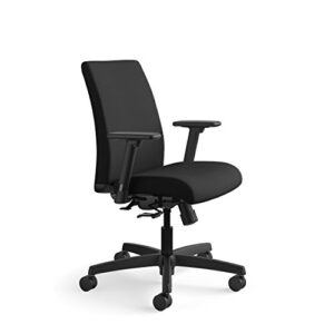 The HON Company HONIT105CU10 Ignition Task Chair, Upholstered Back, Black (Centurion)