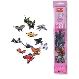 Wild Republic Butterfly Nature Tube, Insect Figurines Tube, Nature Toys, Kids Gifts, 12-piece,Multicolor,1.5" to 3"