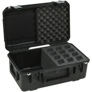 SKB Music iSeries Waterproof 12-Mic Case with Storage Compartment with PE Foam Interior