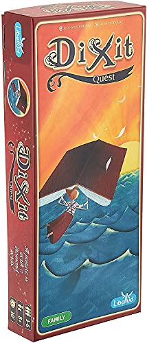 Dixit Quest Board Game - Expand Your Imagination with 84 New Cards! Creative Storytelling Game, Fun Family Game for Kids & Adults, Ages 8+, 3-6 Players, 30 Minute Playtime, Made by Libellud