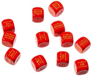 bolt action wwii military wargaming red dice pack of 12