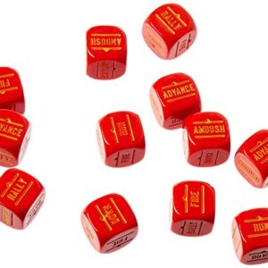 Bolt Action WWII Military Wargaming Red Dice Pack of 12