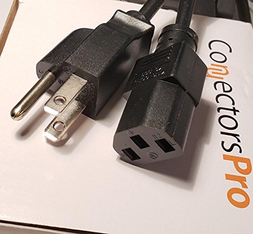 Pc Accessories - Connectors Pro 5-Pack 18" Universal Power Cord 1.5 ft, IEC320 C13 to NEMA 5-15P 18 Inches Cable, CSA UL RoHS