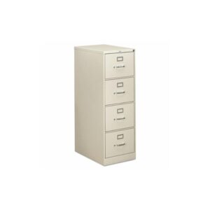 hon 310 series vertical files w/locks-4 drawer file, vertical,legal,18-1/4"x26-1/2"x52",light gray