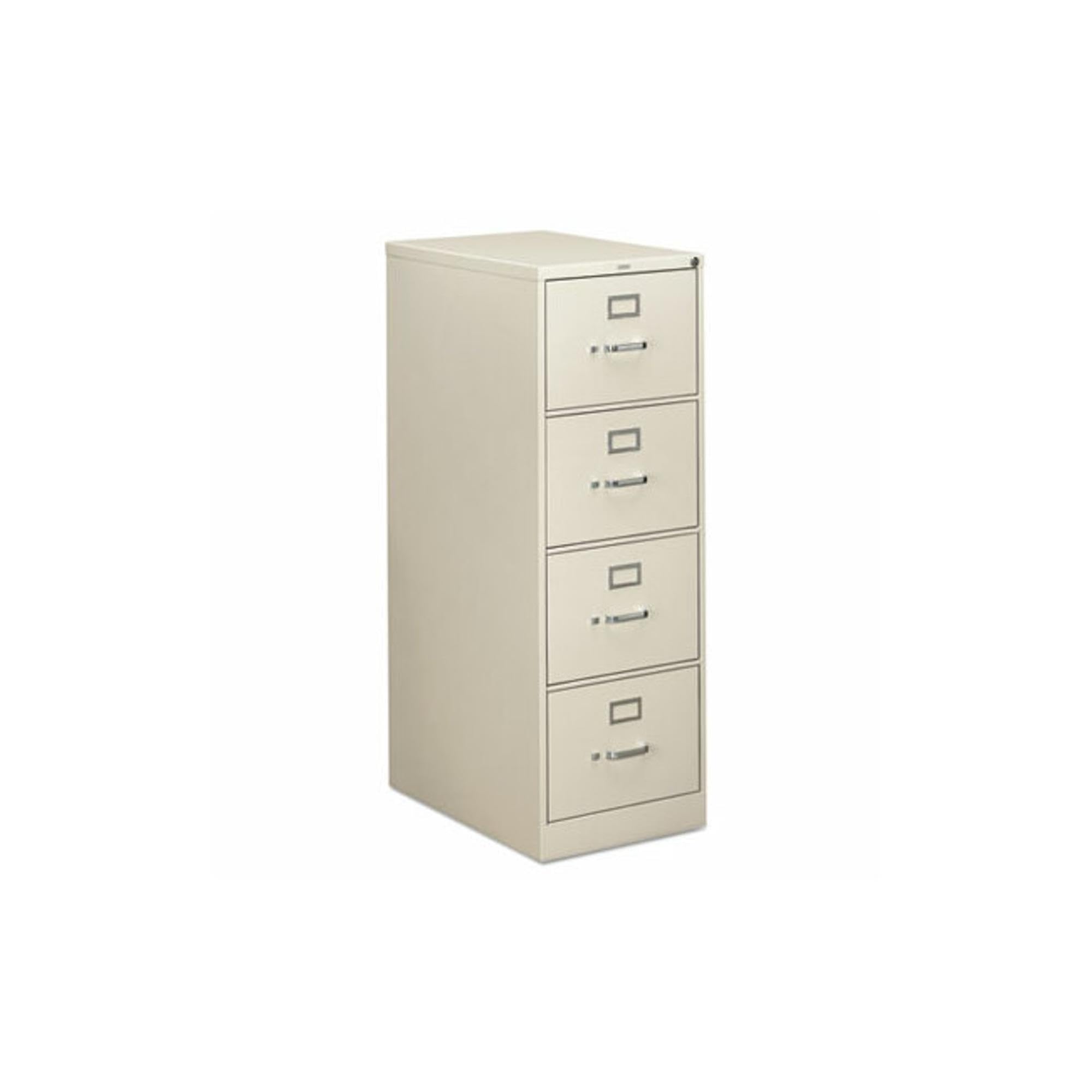 HON 310 Series Vertical Files w/Locks-4 Drawer File, Vertical,Legal,18-1/4"x26-1/2"x52",Light Gray