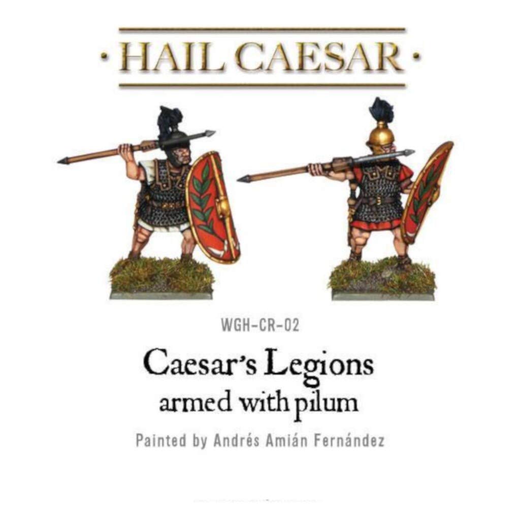 Warlord Games Hail Caesar: Caesarian Roman Legions Armed with Pilum Military Table Top Wargaming Plastic Model Kit WGH-CR-01,Unpainted