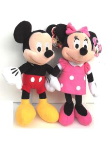 disney mickey and minnie mouse 10" plush bean bag doll