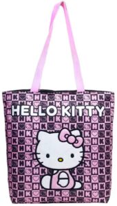 hello kitty dice black tote bag