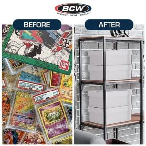 BCW 1ct Graded Shoe Box | Cardboard Card Storage Box Holds 300 3x4 Toploaders | 100 Graded Cards | PSA, BGS, SGC Compatible | Sports Card Storage Box