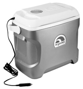 igloo portable 28 quart thermoelectric iceless cooler