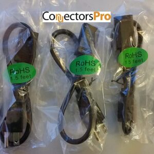 Pc Accessories - Connectors Pro 5-Pack 18" Universal Power Cord 1.5 ft, IEC320 C13 to NEMA 5-15P 18 Inches Cable, CSA UL RoHS