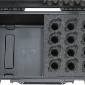 SKB Music iSeries Waterproof 12-Mic Case with Storage Compartment with PE Foam Interior