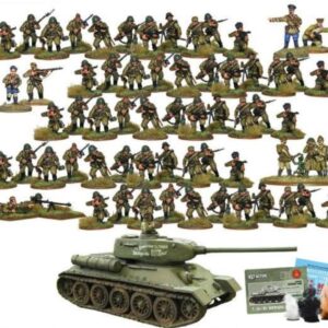 WarLord Bolt Action Soviet Army Starter Army Pack 1:56 WWII Military Wargaming Plastic Model Kit, Small