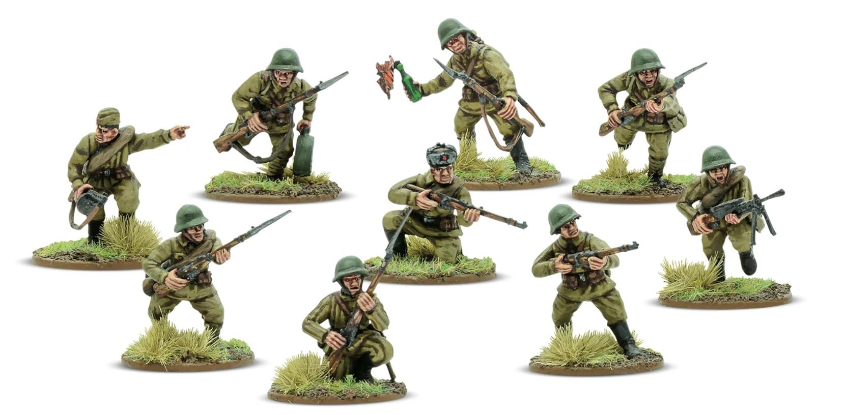 WarLord Bolt Action Soviet Army Starter Army Pack 1:56 WWII Military Wargaming Plastic Model Kit, Small