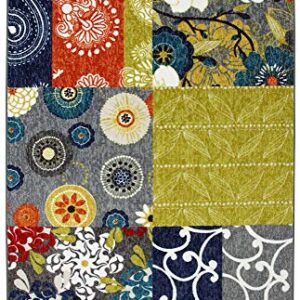 Mohawk Home New Wave Secret Garden Patchwork Printed Area Rug, 5'x8', Multicolor