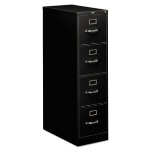 310 series 15"w 4-drawer letter file finish: black