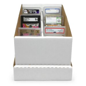 BCW 1ct Graded Shoe Box | Cardboard Card Storage Box Holds 300 3x4 Toploaders | 100 Graded Cards | PSA, BGS, SGC Compatible | Sports Card Storage Box