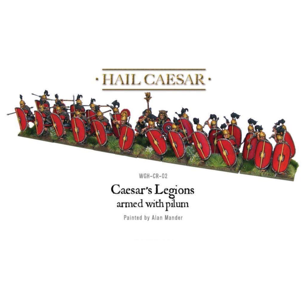 Warlord Games Hail Caesar: Caesarian Roman Legions Armed with Pilum Military Table Top Wargaming Plastic Model Kit WGH-CR-01,Unpainted