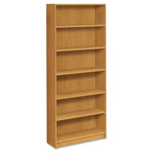 hon 1877c 1870 series bookcase, six shelf, 36w x 11 1/2d x 84h, harvest