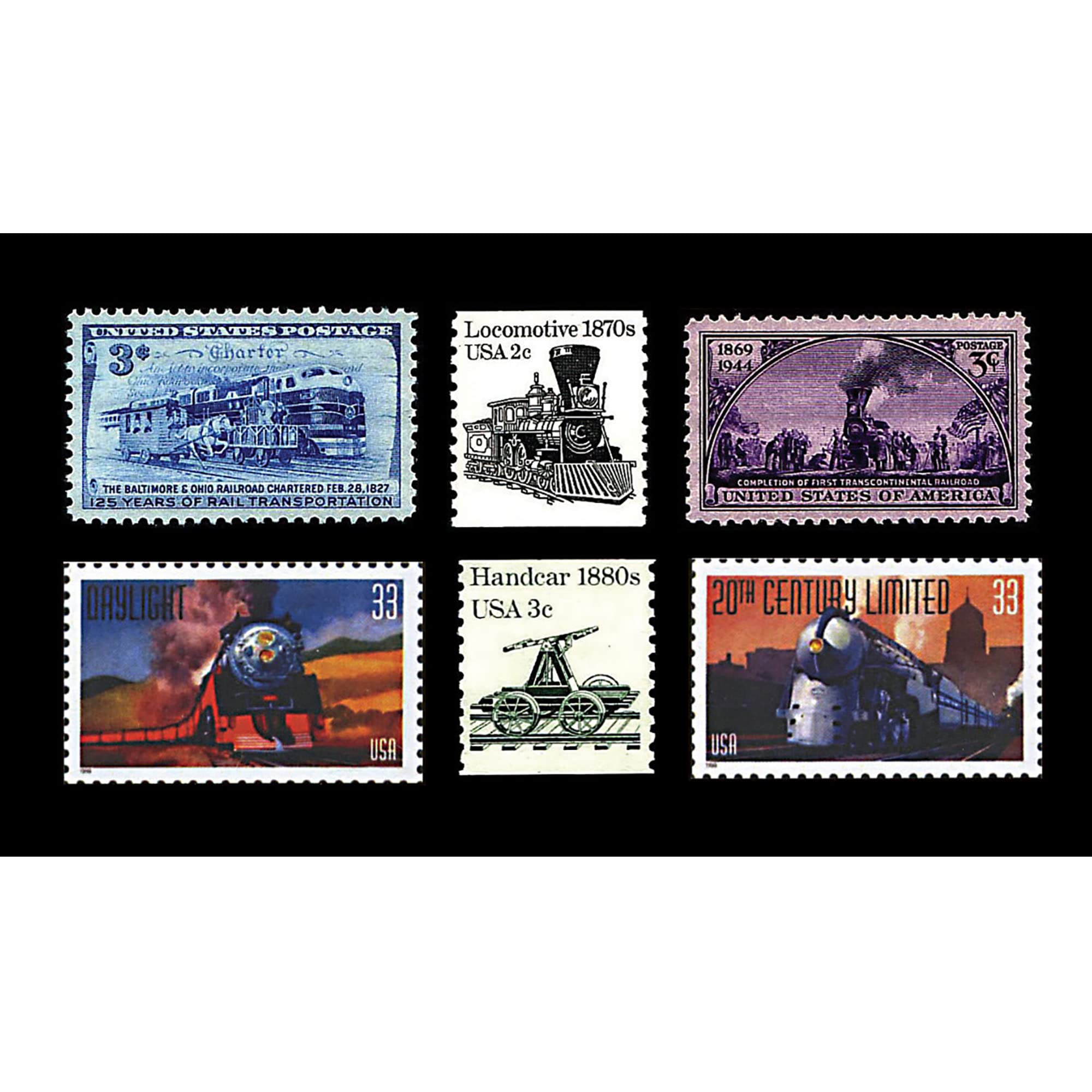 American Coin Treasures Railroad Commemorative Stamp Collection