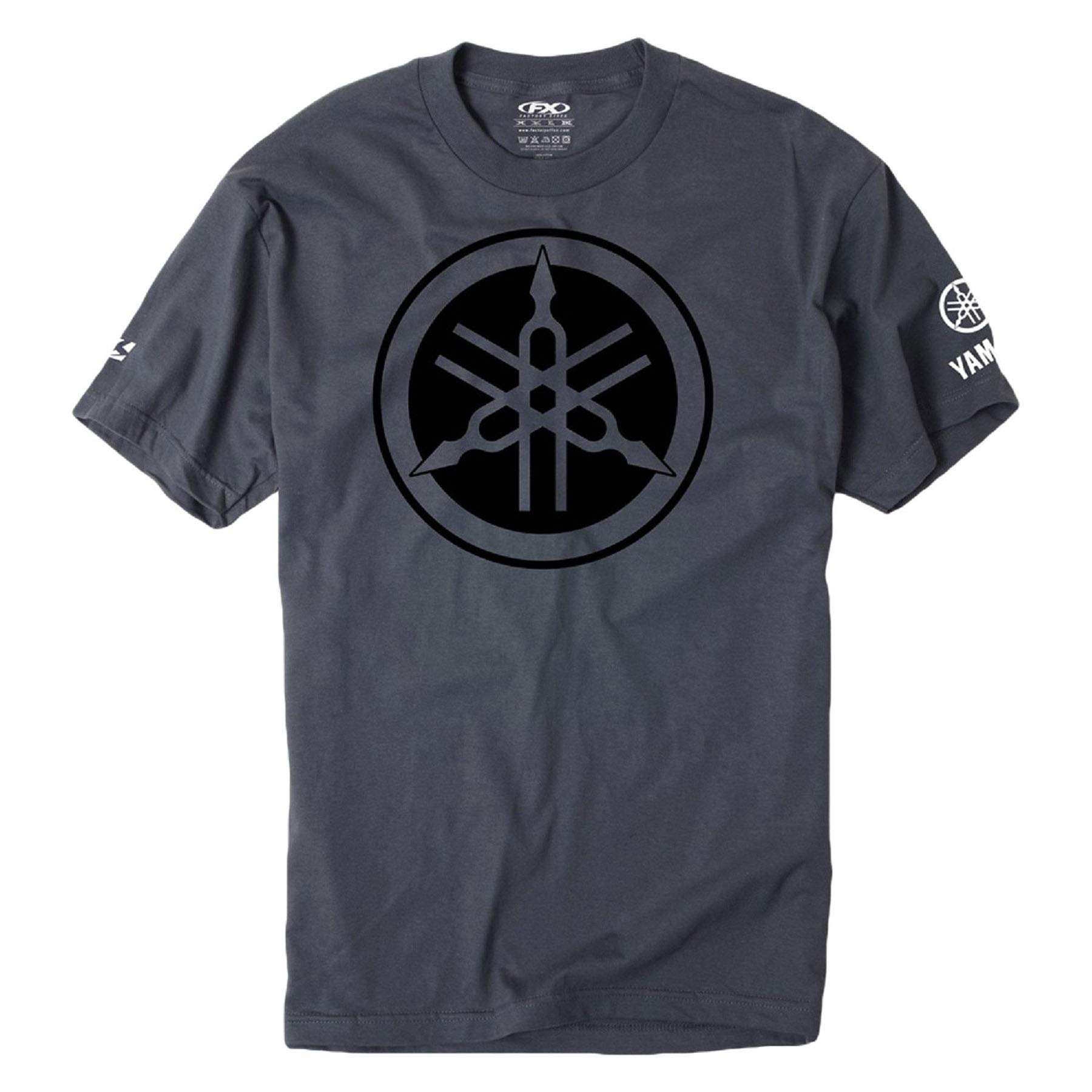 Factory Effex 16-88292 'YAMAHA' Tuning Fork T-Shirt (Charcoal, Large)