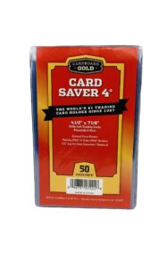 card saver 50 cardboard gold 4 semi-rigid card holders