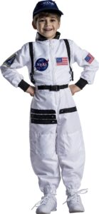 dress up america astronaut costume for kids – nasa white spacesuit for boys & girls