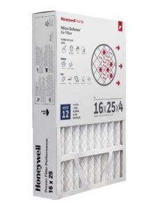 honeywell home microdefense ac furnace air filter 16 x 25 x 4 merv 12 (1 pk)