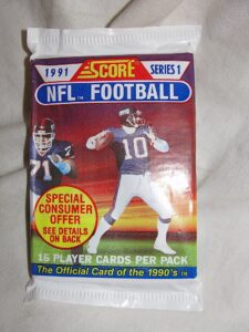 1991 score series i nfl football trading card pack